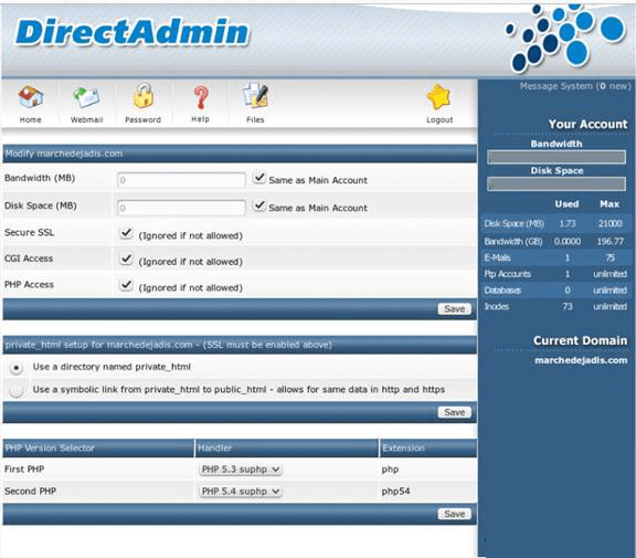 Enabling Multiple PHP Versions On DirectAdmin - WebHostingPeople Knowledge Base