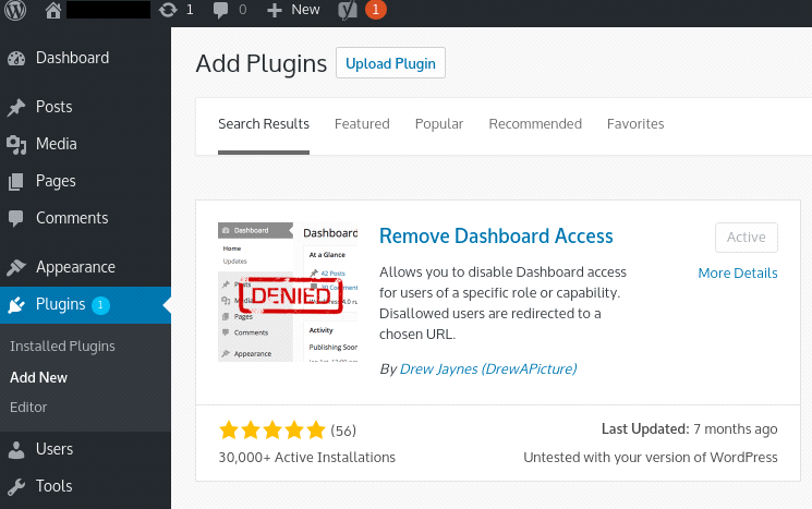 Remove Dashboard Access In Wordpress Webhostingpeople Knowledge Base