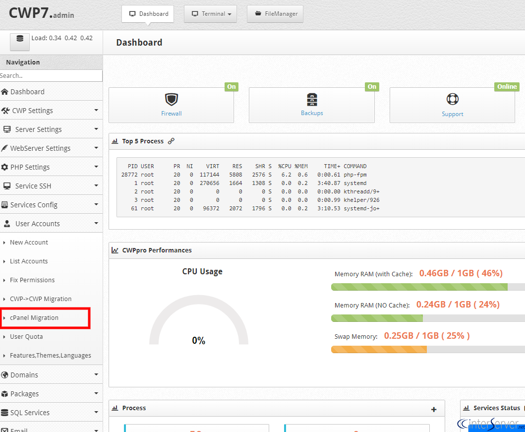 Migrating From Cpanel To Centos Web Panel Webhostingpeople Knowledge Base